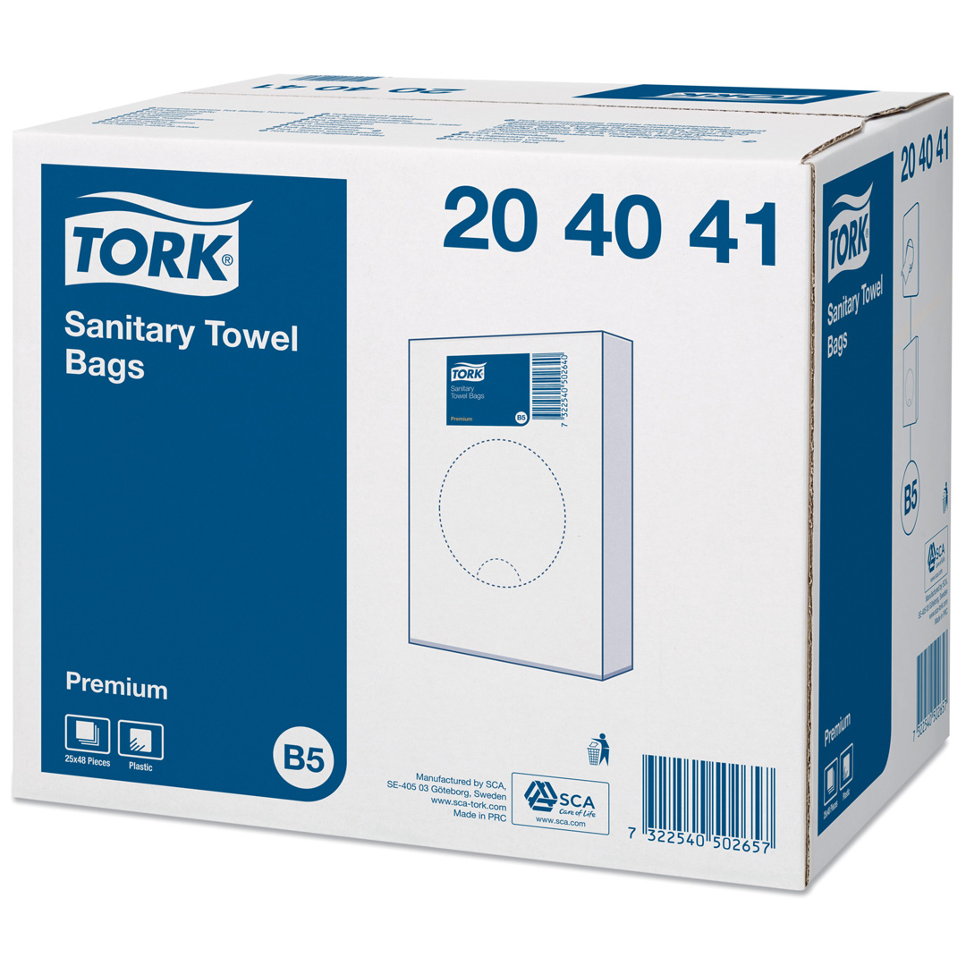 Sanitetspåse Tork B5 vit 25st/ifp